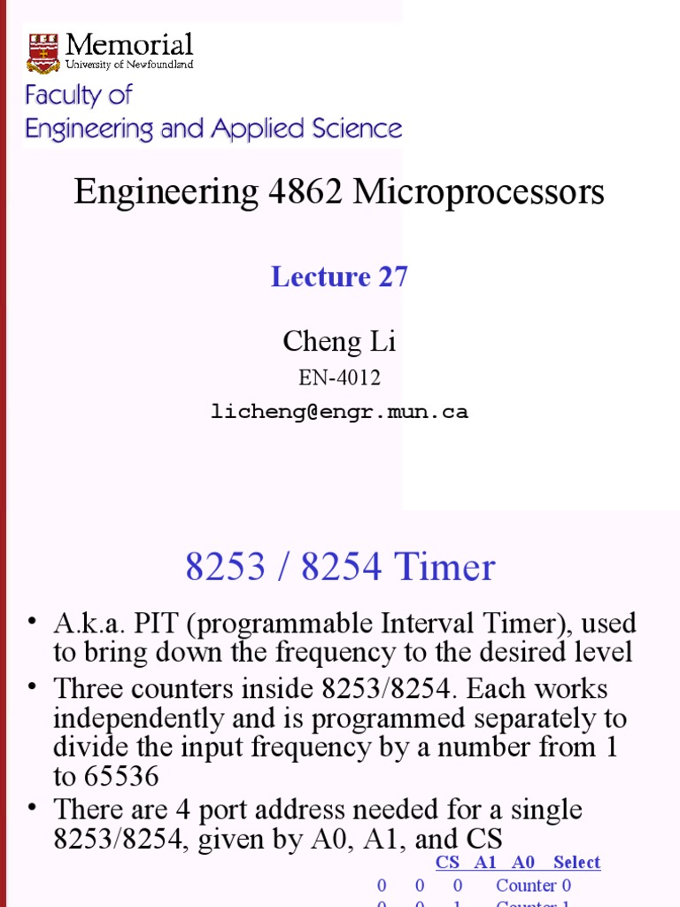 Engineering 4862 Microprocessors: Cheng Li | PDF | Random Access Memory ...