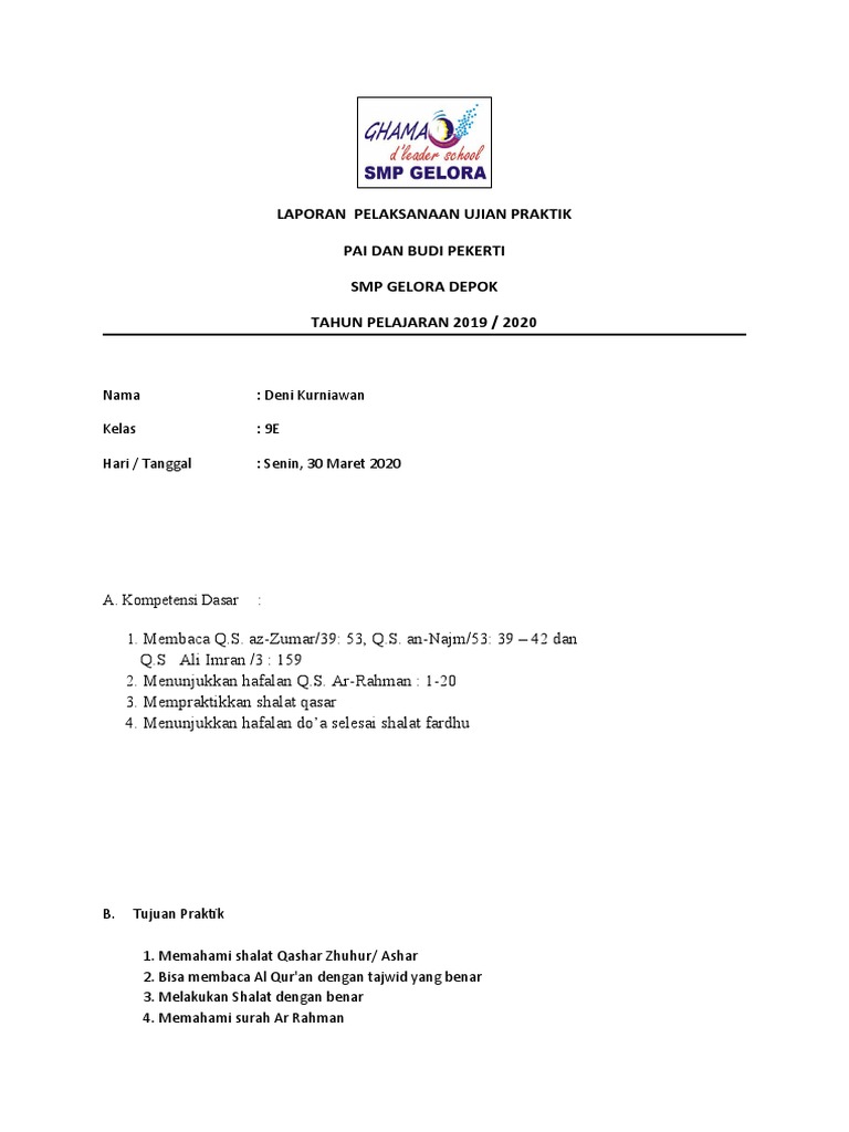 Laporan Ujian Praktik-1 | PDF