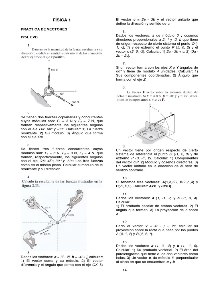 Practica 1 Vectores Uap 2018 | PDF | Vector Euclidiano | Triángulo
