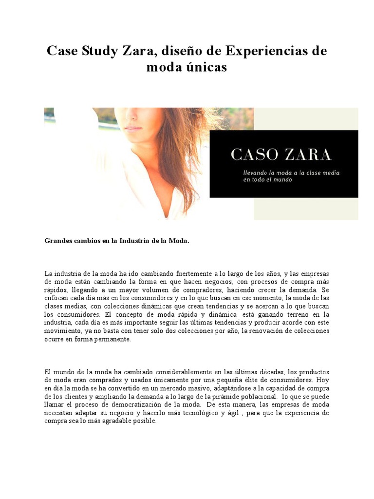 2.case Study Zara | Descargar gratis PDF | Moda | Negocios económicos
