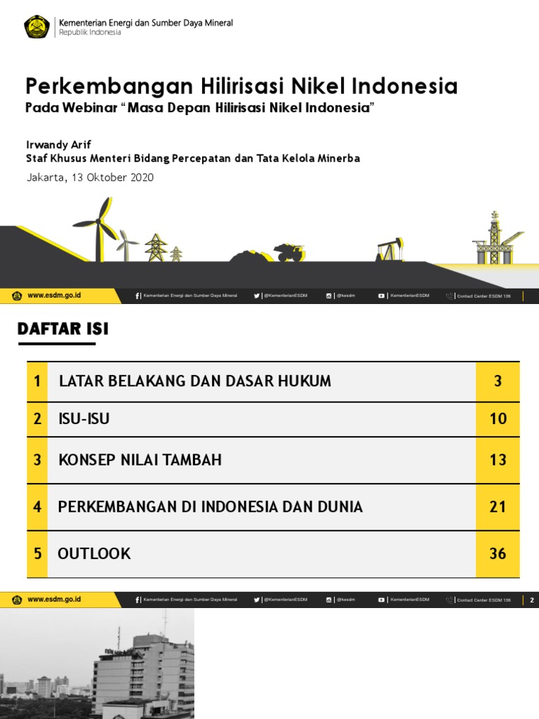Perkembangan Hilirisasi Nikel-SKM ESDM | PDF