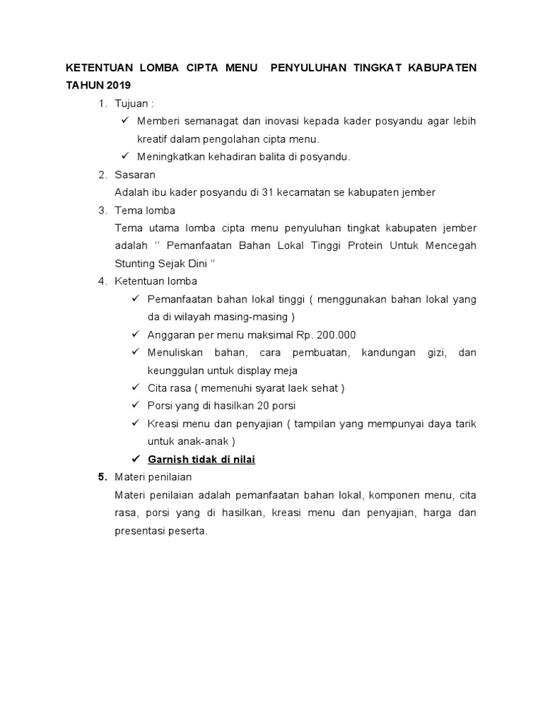 Lomba Cipta Menu | PDF | Memasak, Makanan, & Anggur