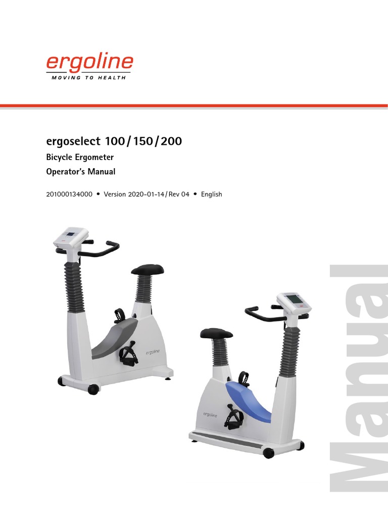 Ergoselect 100 / 150 / 200: Bicycle Ergometer Operator's Manual | PDF ...