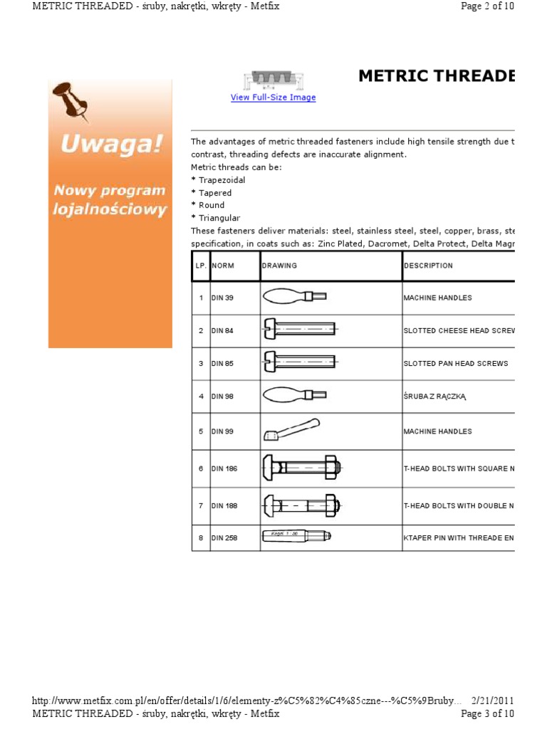 Din No With Drawing | PDF | Screw | Metalworking