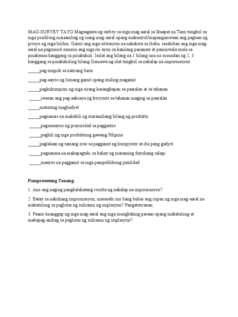 Survey | PDF
