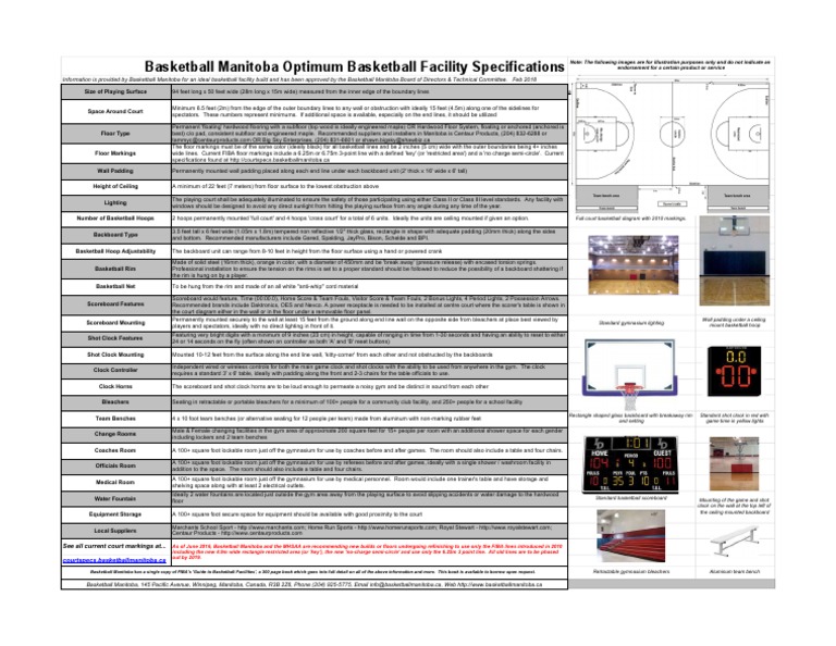 A - Optimum Facility Indoor Basketball Specifications - Optimum ...