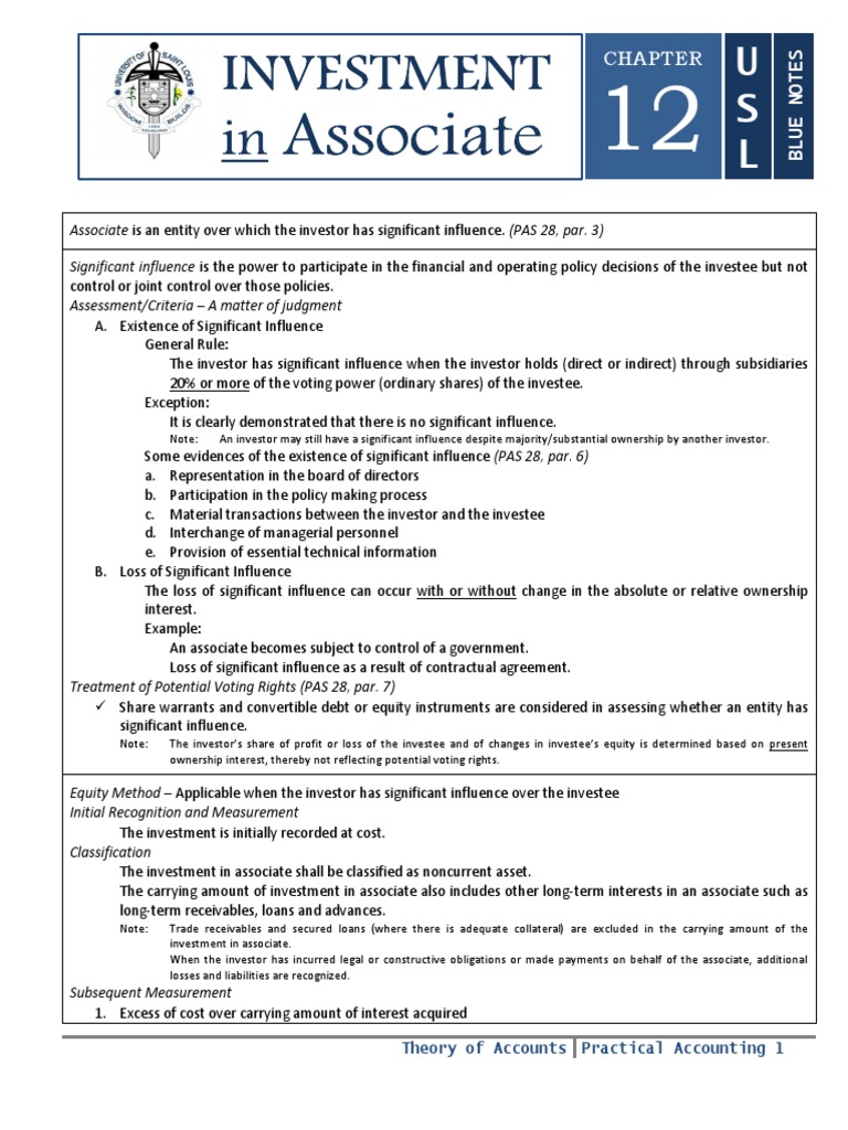 12 Investment in Associate | PDF | Investor | Investing
