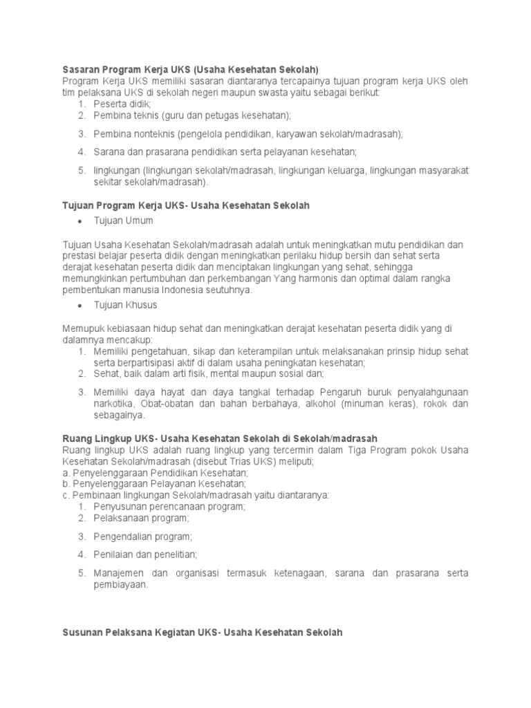 Program Kerja Dan SOP | PDF