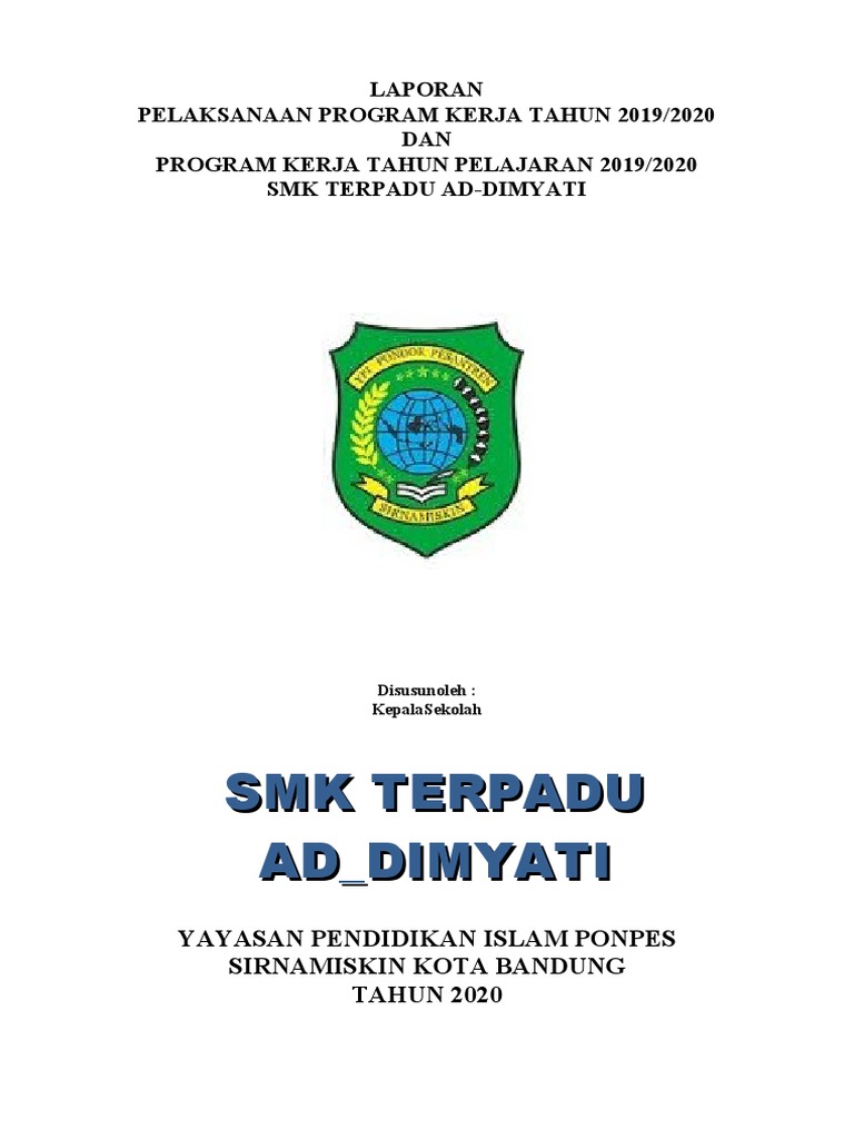 Laporan Program Kerja SMK Ad-Dimyati | PDF