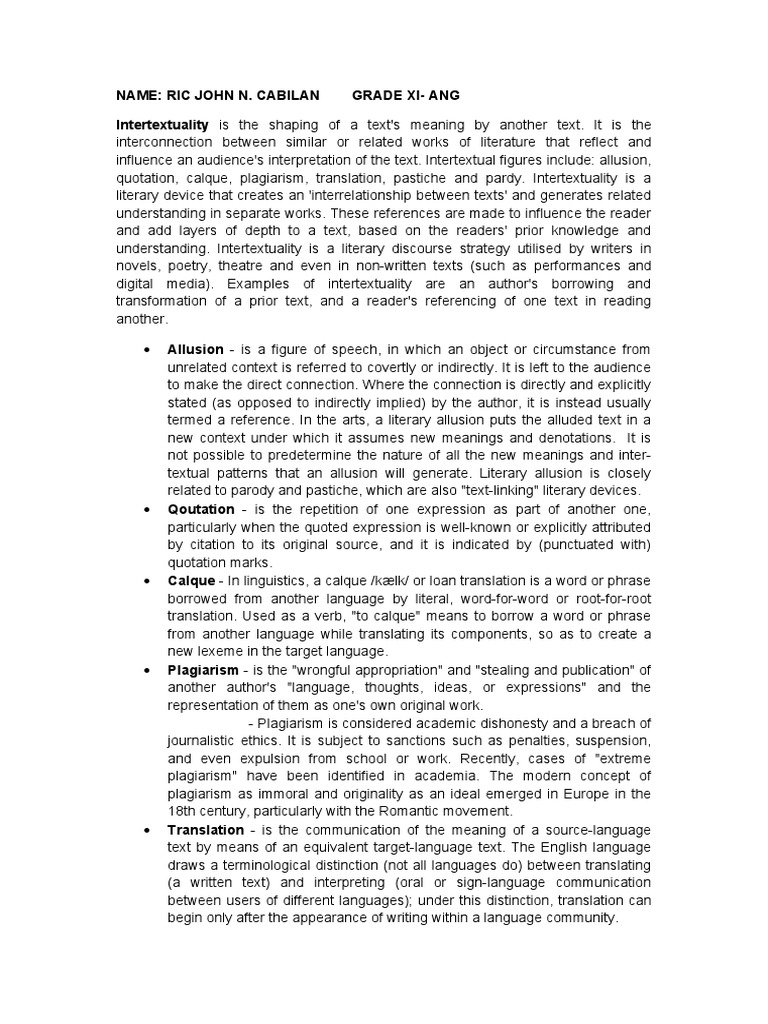 Reading and Writing Intertext | PDF | Intertextuality | Hypertext