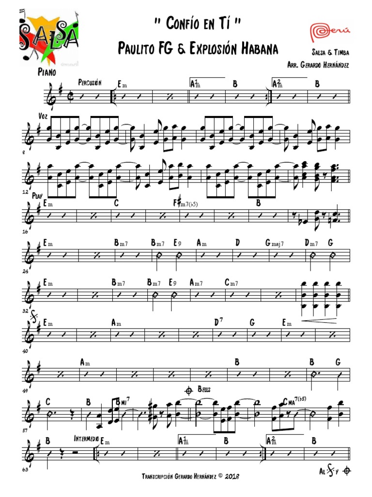 Confío en Tí - Piano | PDF