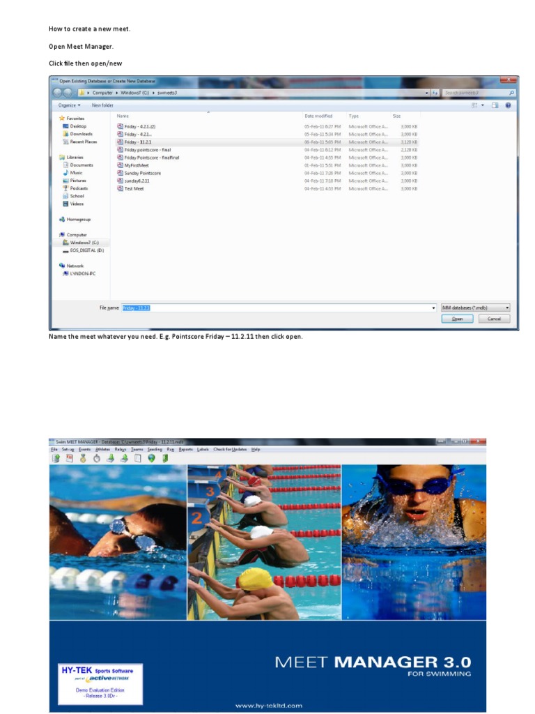 Create a Meet in Meet Manager | PDF