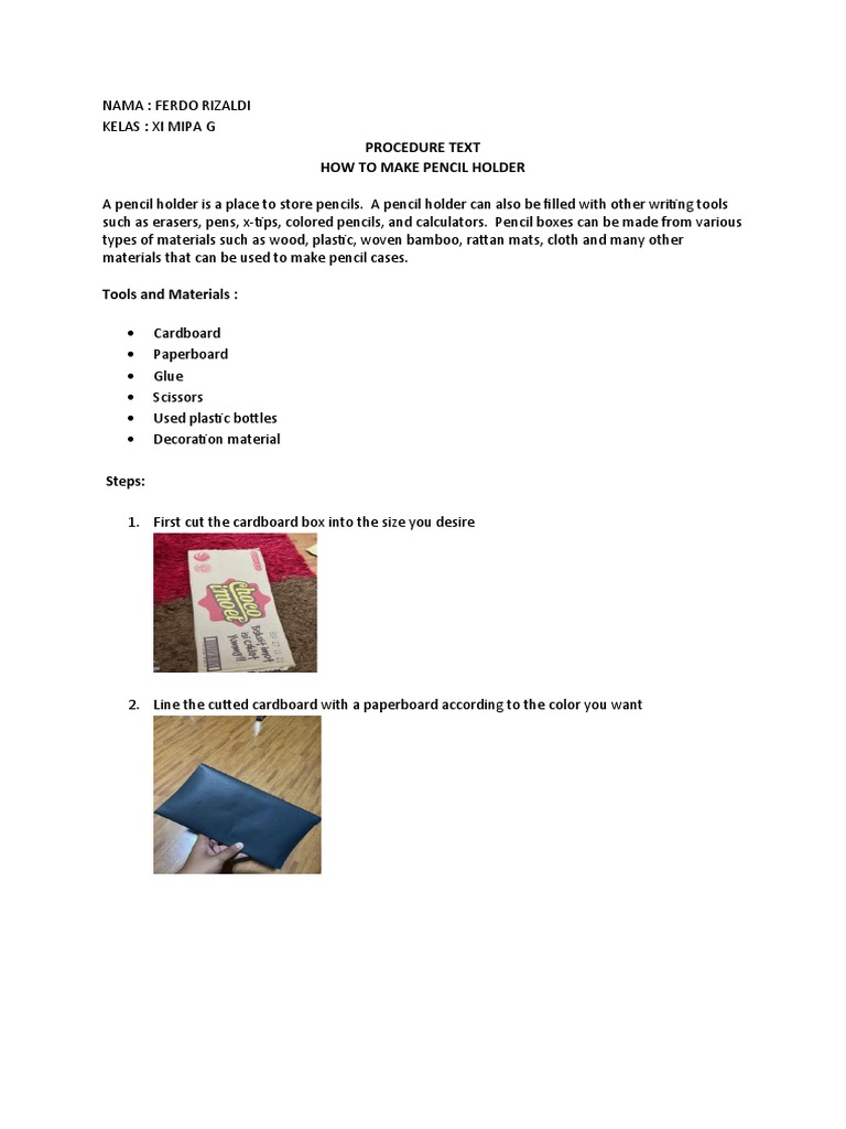 How to Make a Pencil Holder | PDF