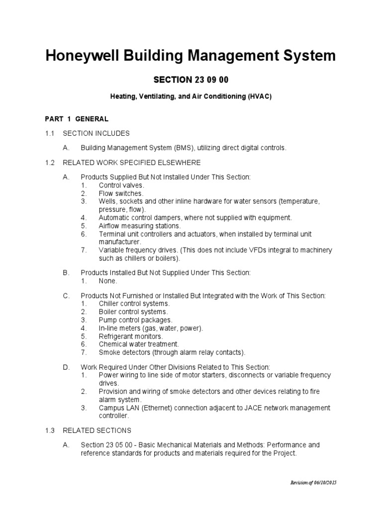 Honeywell Building Management System | PDF | Computer Network | Valve