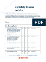 PSSR Procedures and Check List | PDF | Valve | Pump
