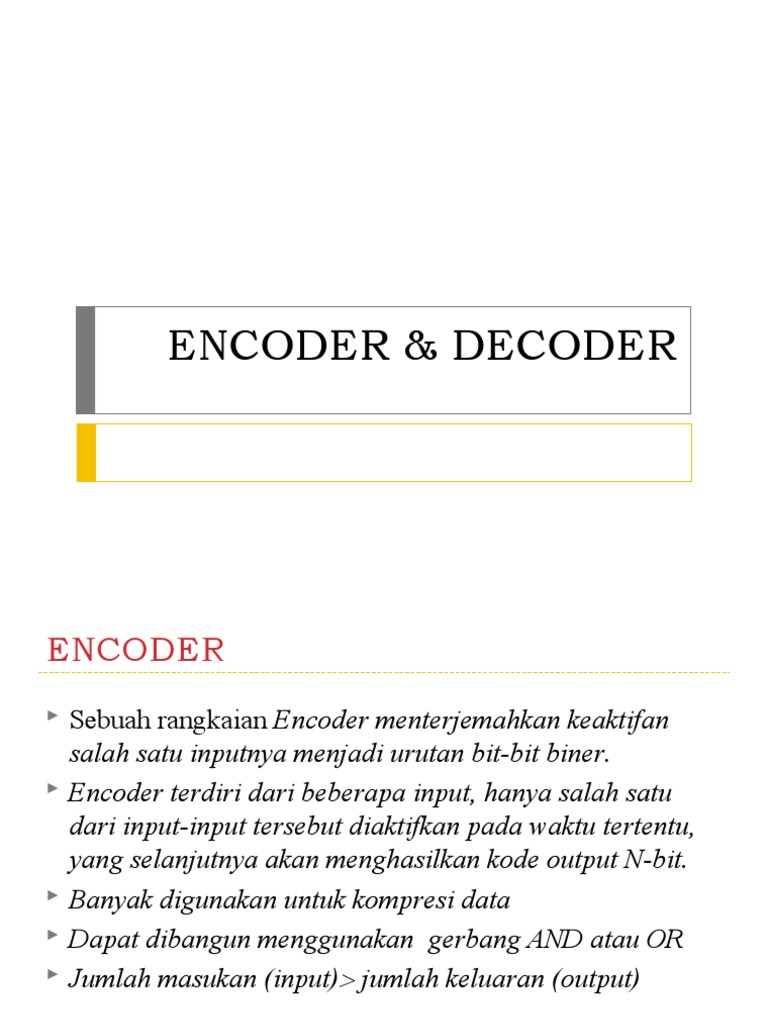 Encoder & Decoder - Rev1 | PDF