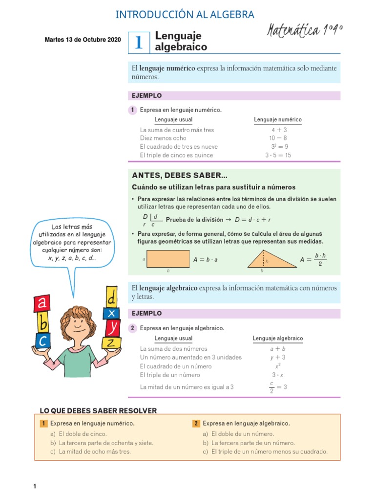 Introduccion Al Algebra | PDF | Ecuaciones | Fórmula