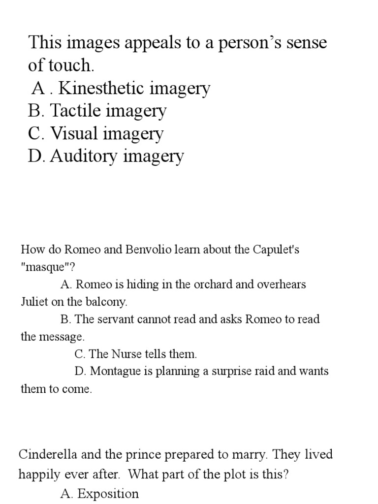 This Images Appeals To A Person's Sense of Touch. A - Kinesthetic ...