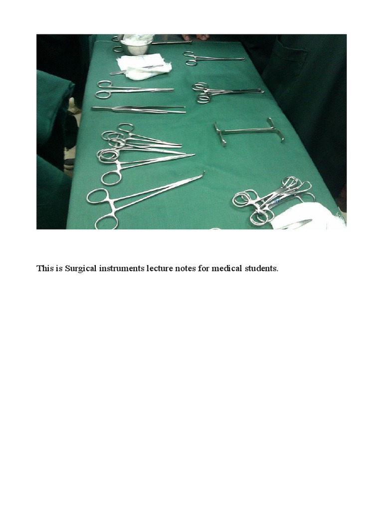 Surgical Instruments Overview for Students | PDF | Clinical Medicine ...