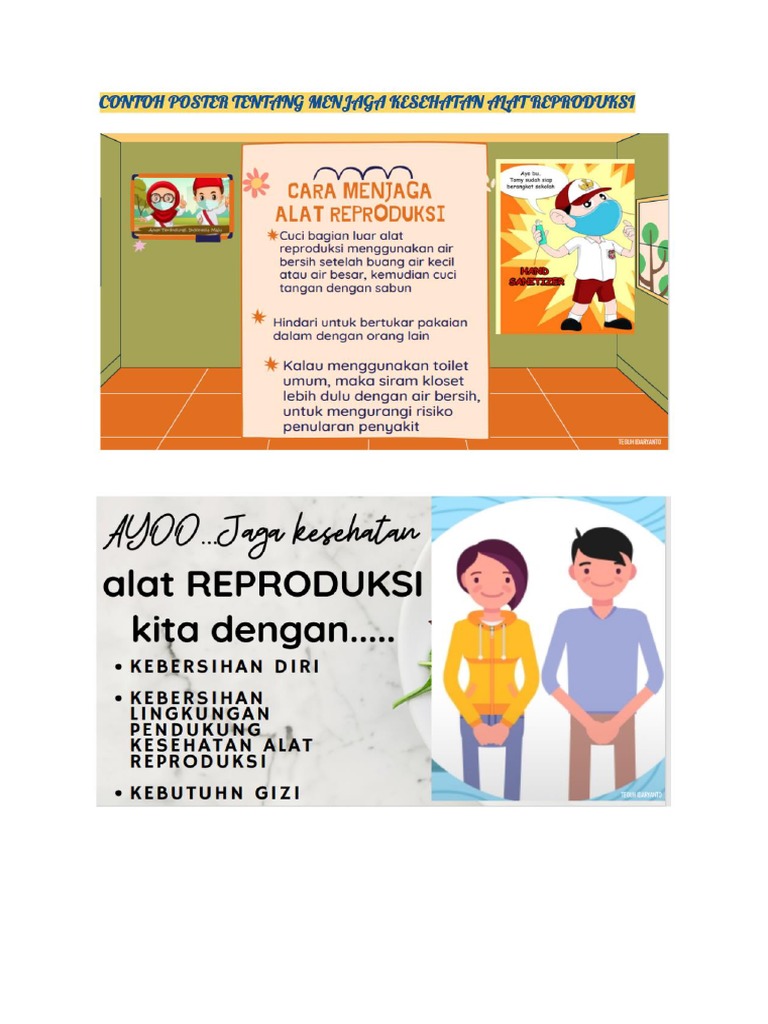 Contoh Poster Tentang Menjaga Alat Kesehatan Reproduksi | PDF