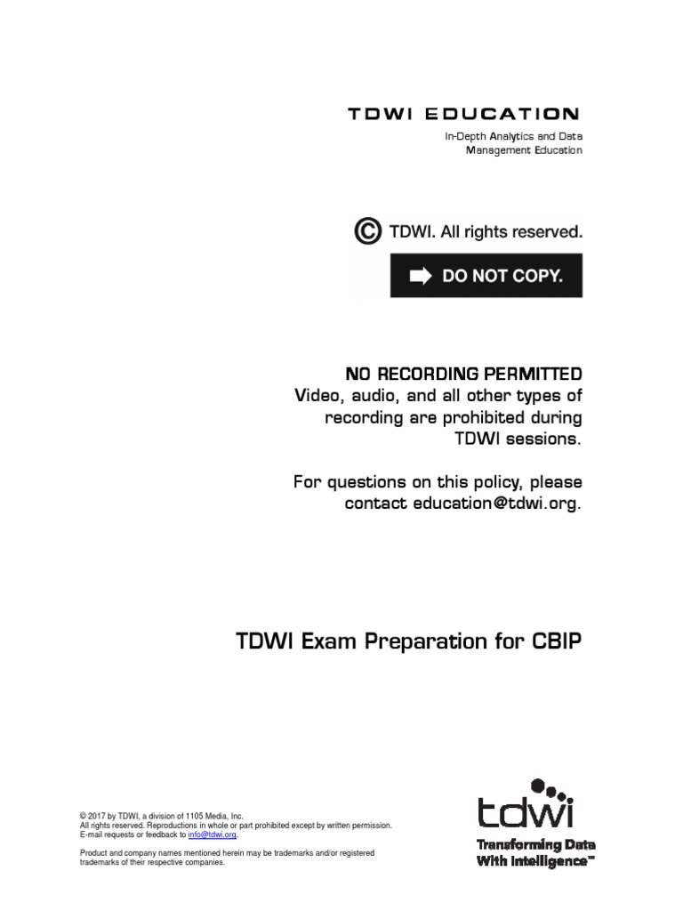 CBIP Exam Prep Course Book | PDF | Business Intelligence | Test ...