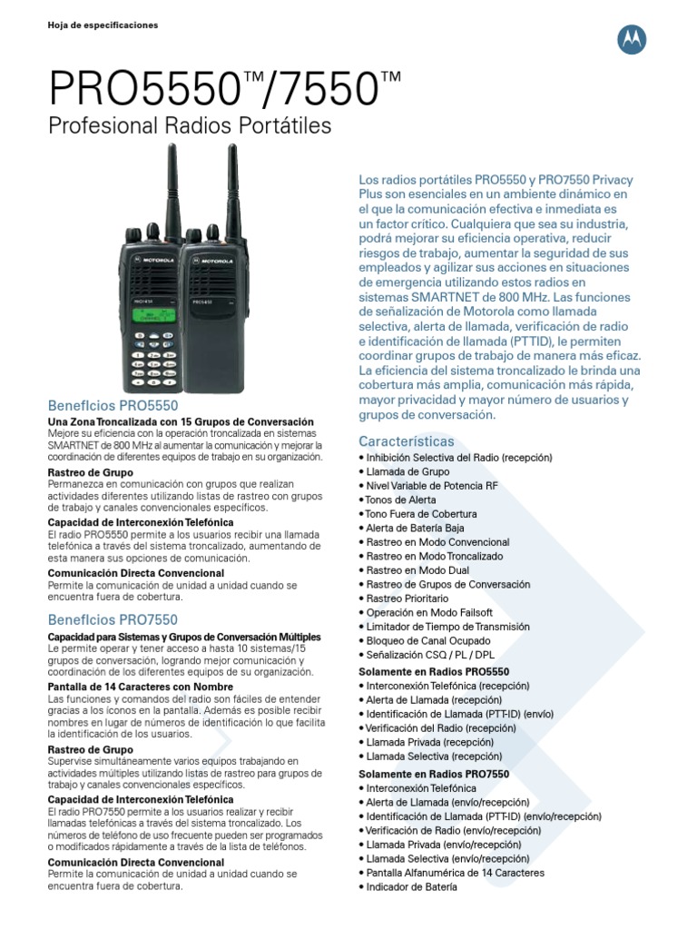 PRO5550 | PDF | Radiodifusión | Ingenieria Eléctrica