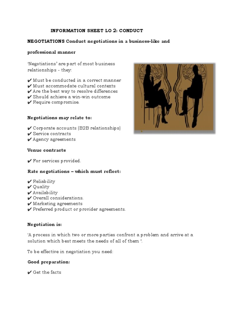 Lo 2 Conduct Negotiations | PDF | Negotiation | Human Nature