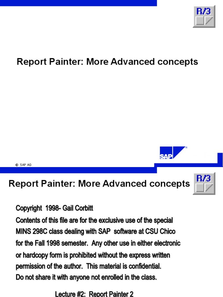 Report Painter: More Advanced Concepts: Sap Ag | PDF | Computer ...