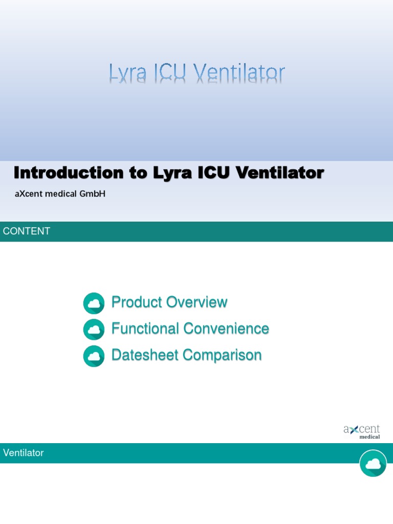 Introduction To Lyra Icu Ventilator: Axcent Medical GMBH | PDF ...
