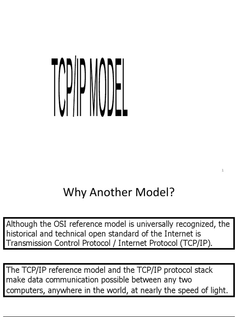 3.TCP IP MODEl | PDF | Transmission Control Protocol | Internet ...