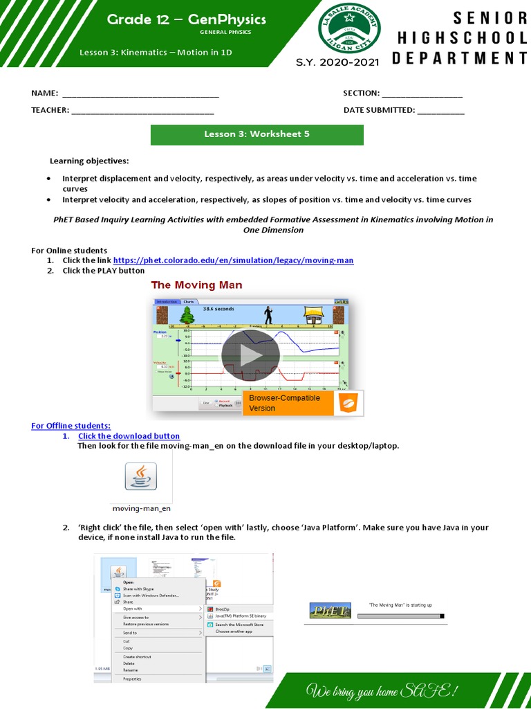 Lesson 3: Kinematics - Motion in 1D | PDF | Acceleration | Velocity