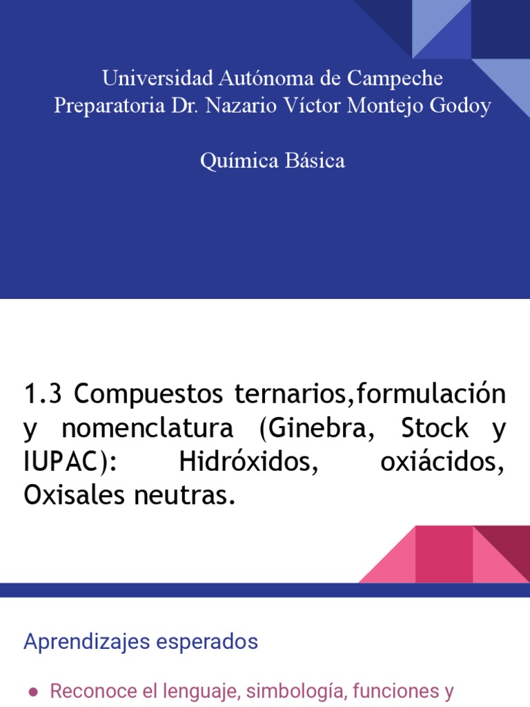 Compuestos Ternarios | PDF | Valencia (Química) | Compuestos químicos