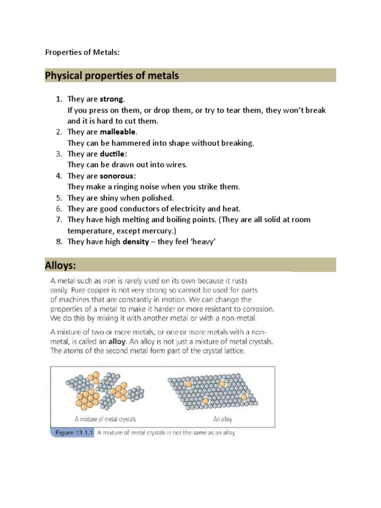 Metals IGCSE Notes | PDF | Oxide | Redox
