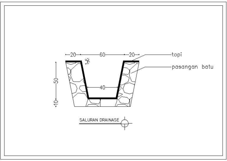 Gambar Rencana Saluran Drainase | PDF