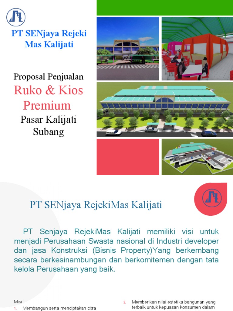 Proposal Penjualan Ruko Dan Kios Premium Pasar Kalijati | PDF