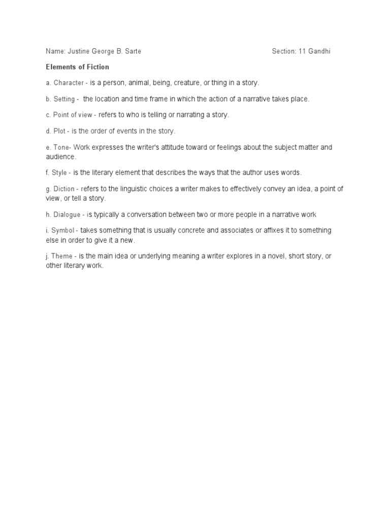 Literature Elements Guide for Students | PDF | Writers | Narration