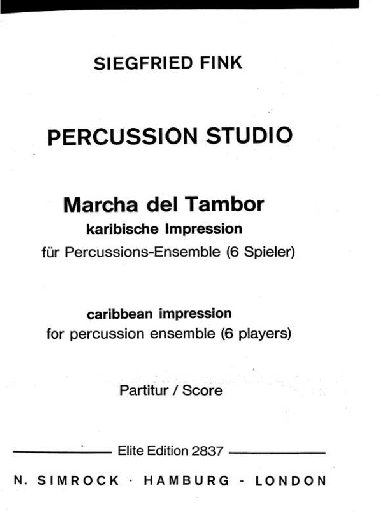 Marcha Del Tambor - Siegfried Fink | PDF