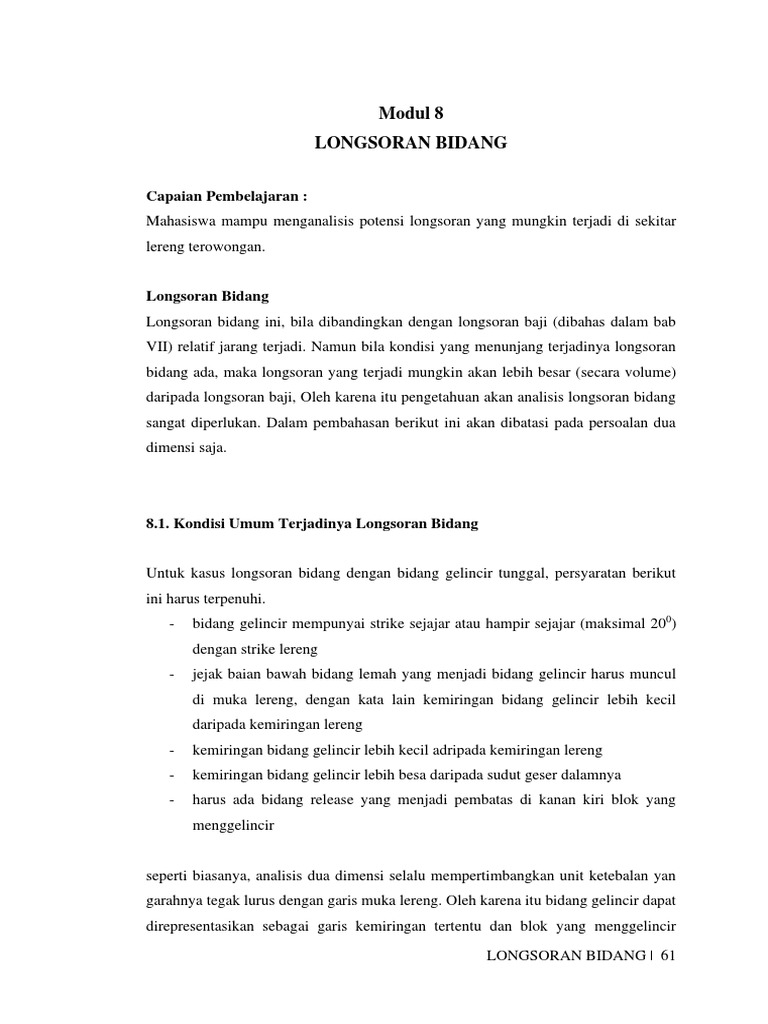 8 Longsoran Bidang | PDF