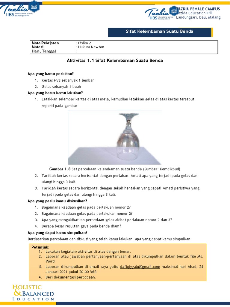 Praktikum Sifat Kelembaman Benda | PDF