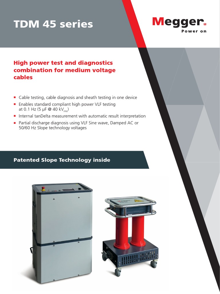 Equipo Diagnostico de Cables VLF Megger TDM 45 | PDF | Information And Communications Technology ...