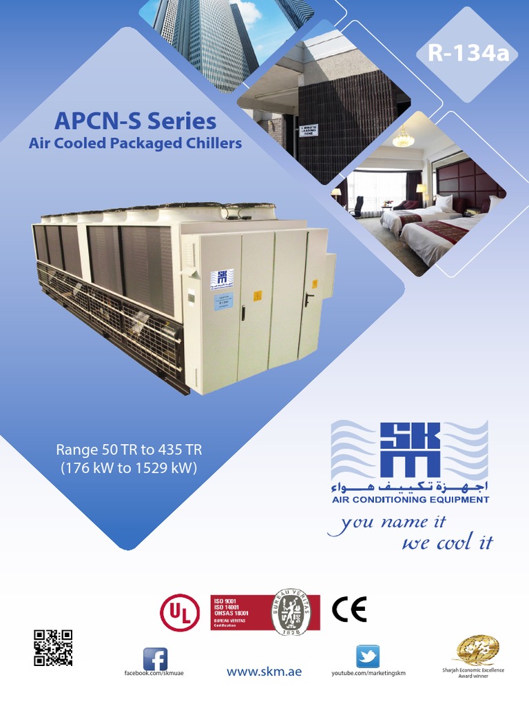 APCN-S Series: Air Cooled Packaged Chillers | PDF | Heat Exchanger | Switch