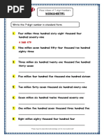 Grade 6 Place Value Worksheet | PDF
