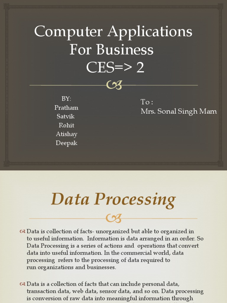 CAB - Data Processing File &records | PDF | Computer File | Computer ...
