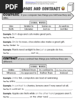 Comparing and Contrasting - Signal Words | PDF