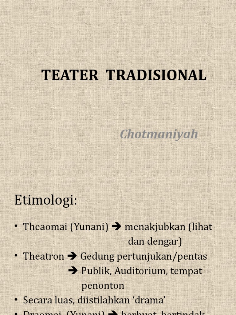 Teater Tradisional Indonesia | PDF | Seni