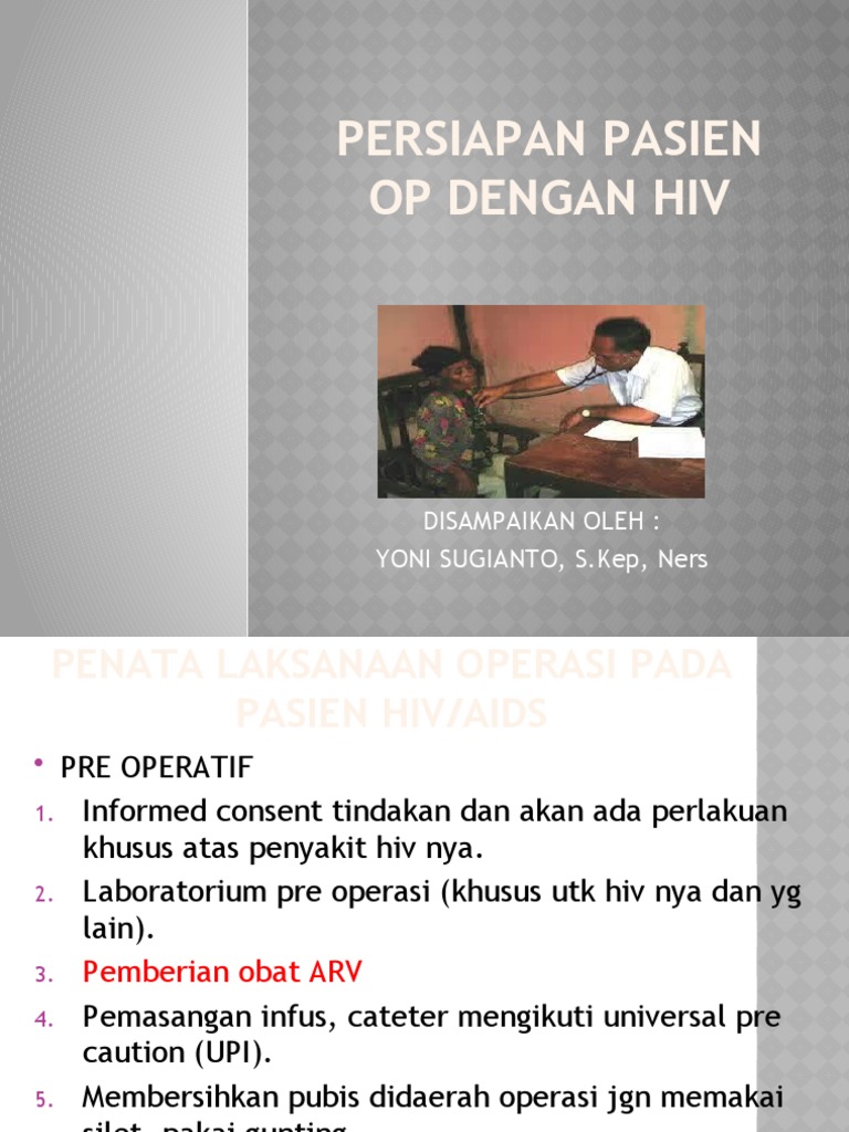 Persiapan Pasien Op Dengan Hiv | PDF