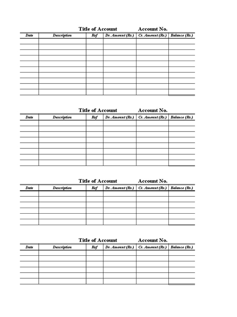 Templete Running Balance General Ledger | PDF