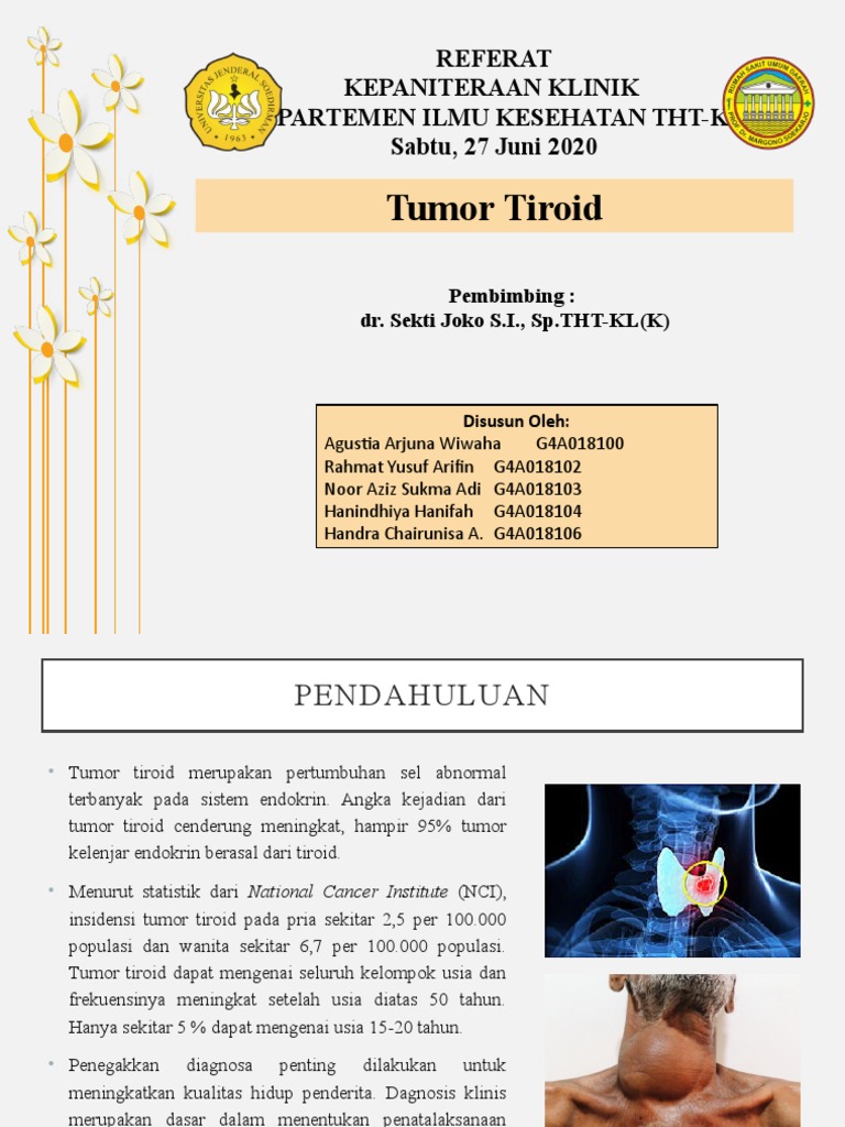 Tumor Tiroid Dr. Sekti Joko, Sp. THT-KL | PDF | Pengembangan Diri | Kesehatan Holistik