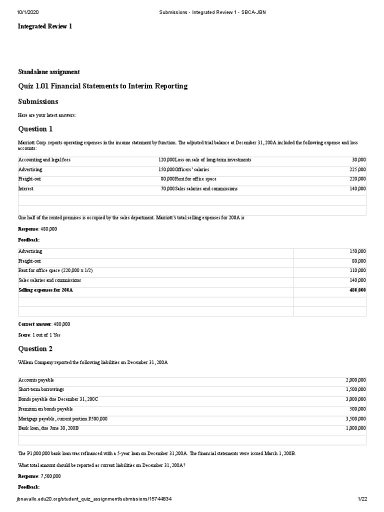 Financial Reporting and Depreciation Analysis | PDF | Cost Of Goods ...