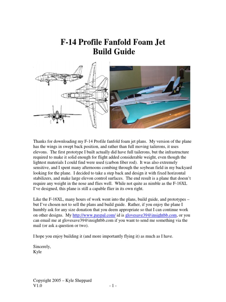 f-14 Build Guide v1 - 0 | PDF | Flight Control Surfaces | Battery Charger
